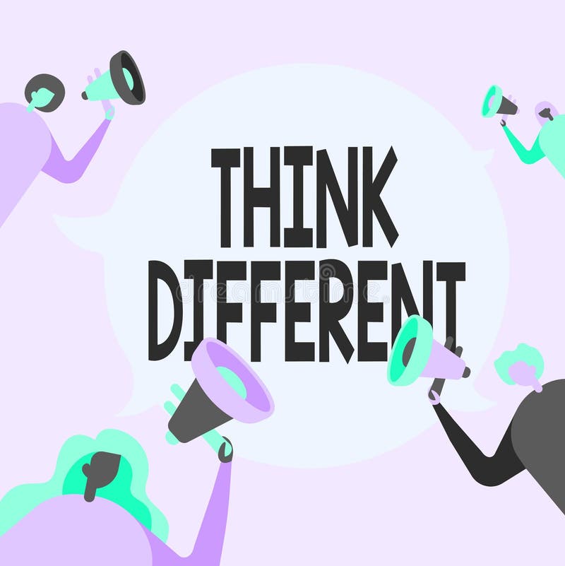 Conceptual Caption Think Different. Business Concept Be Unique with ... Conceptual Caption Think Different. Business Concept Be Unique with ...