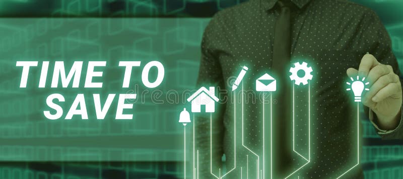 Conceptual Caption Time To Save. Conceptual Photo To Do Something More ...