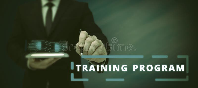 Sign Displaying Training Program. Business Concept Learn Specific Knowledge or Skills To Improve ...
