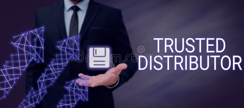 Conceptual Caption Trusted Distributor. Business Showcase Authorized ...