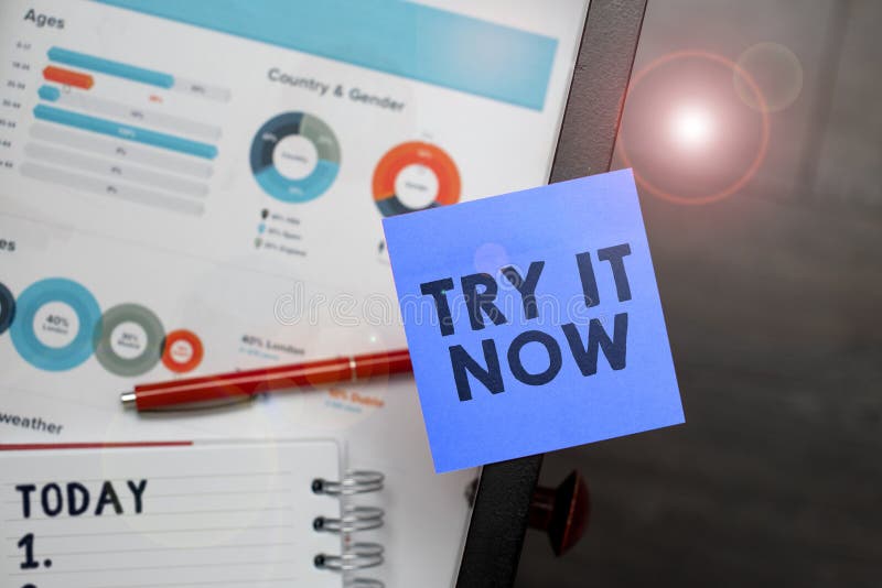 Handwriting Text Try it Now. Business Approach Free Trial of Something ...