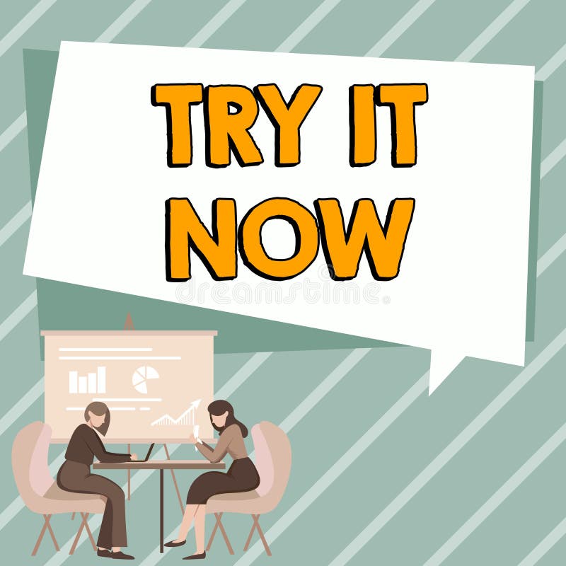 Conceptual Caption Try it Now. Business Idea Free Trial of Something ... Conceptual Caption Try it Now. Business Idea Free Trial of Something ...