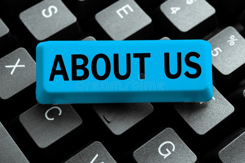 Conceptual Caption about Us. Business Concept To Introduce Who or What ...