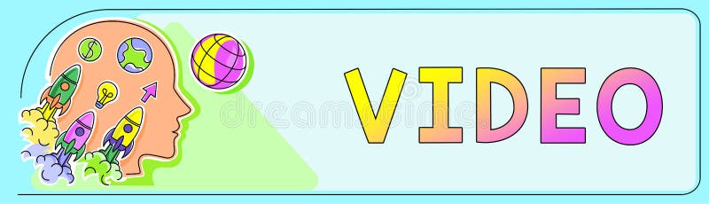 Text Caption Presenting Video. Business Overview Recording Reproducing ...