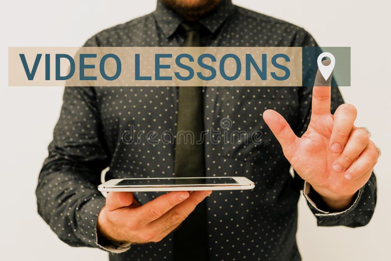 Conceptual Caption Video Lessons. Business Concept Online Education ...