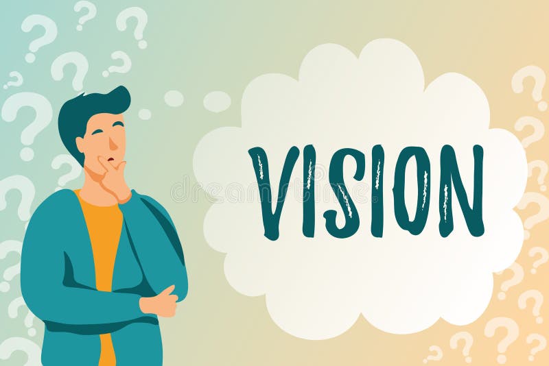 Writing Displaying Text Vision. Business Idea Ability To Think about or ...