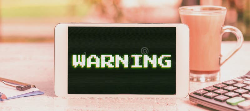 Conceptual Caption Warning. Business Idea Statement or Event that ...