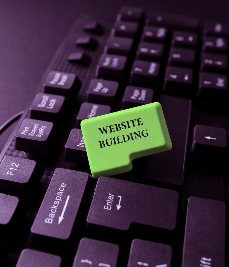 Text Caption Presenting Website Building. Word Written on Site is ...