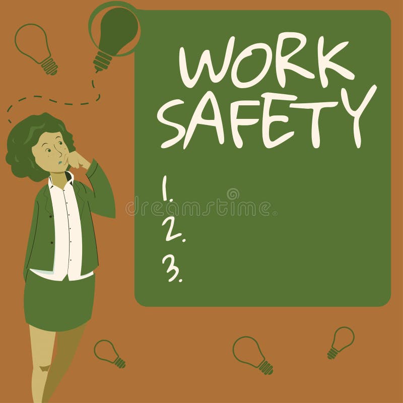 Conceptual Display Work Safety. Word Written on Preventive Measures ... Conceptual Display Work Safety. Word Written on Preventive Measures ...
