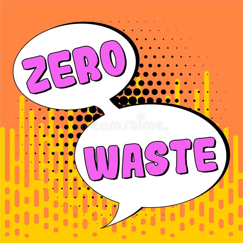 Conceptual Caption Zero Waste. Business Showcase Industrial ...