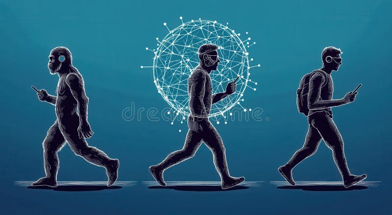 Evolution of Human Interaction with Technology Depicted in a Modern ...