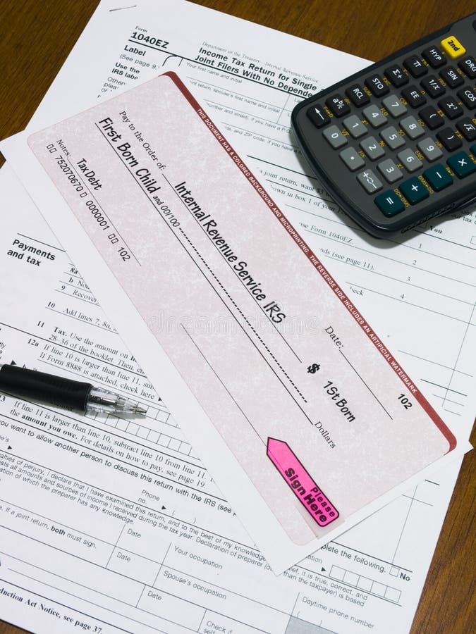 Conceptual check to IRS stock image. Image of internal - 9369567