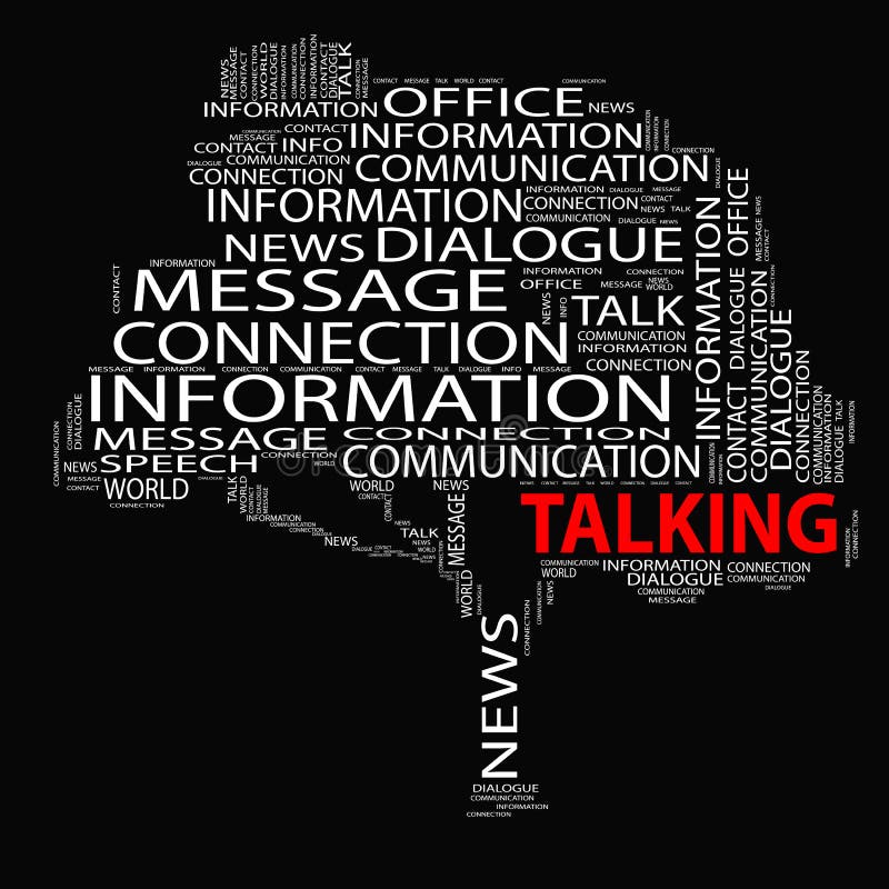 Conceptual Communication Tree Word Cloud Stock Illustration ...