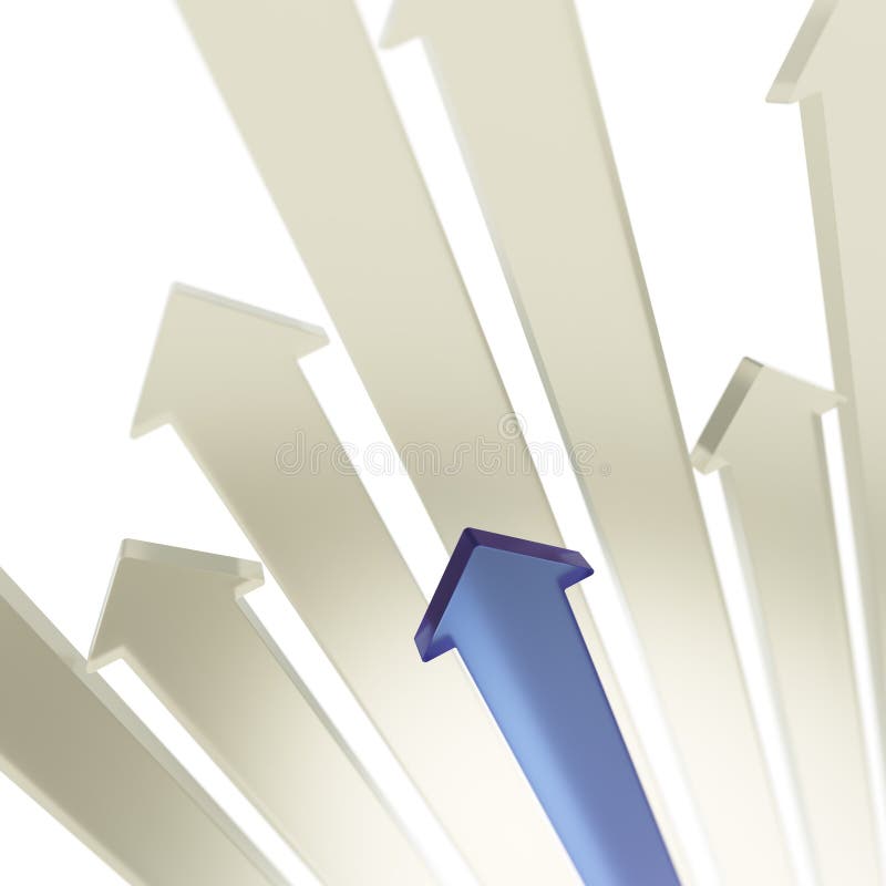 Conceptual Competing Arrows Stock Illustration - Illustration of ...