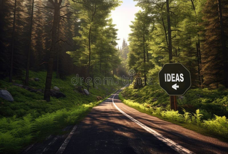 Conceptual Creative Thinking Process with Landscape Image. Stock ...