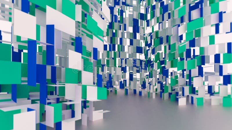 Conceptual 3D Abstract Structure Design Stock Illustration ...