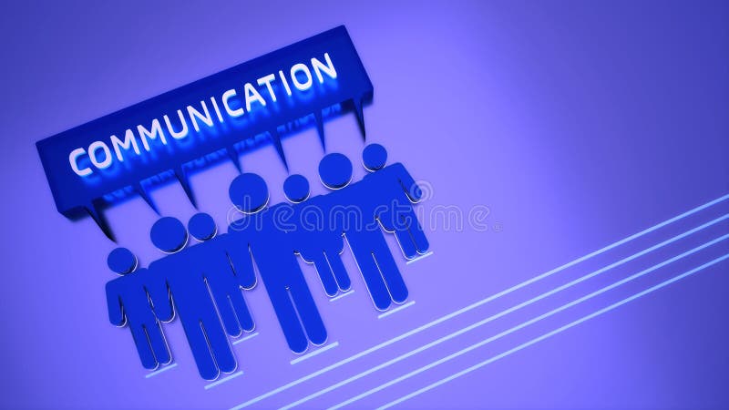 Blue Communicational Background With Golden Border Stock Vector ...