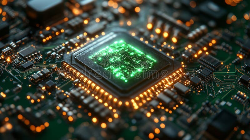 Conceptual 3D Illustration of a Futuristic Green Quantum Computing ...