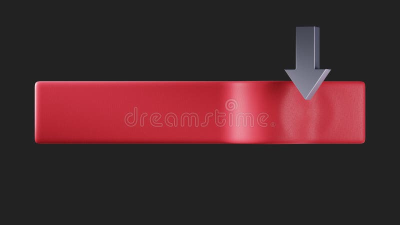 Metal Arrow Pressing Red Surface at Pain Point Center Stock ...