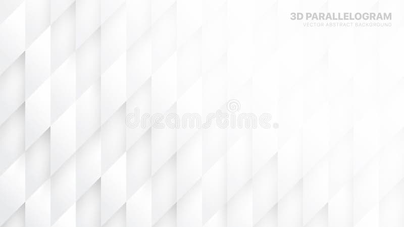 Conceptual 3D Vector Parallelograms Pattern Technologic White Abstract Background Stock Vector ...