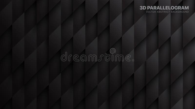 Conceptual 3D Vector Parallelograms Pattern Technological Dark Abstract Background Stock Vector ...