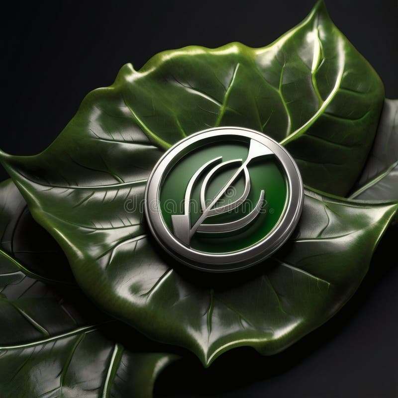 A Conceptual Design of a Corporation S Logo Morphing into a Green Leaf. Stock Image - Image of ...