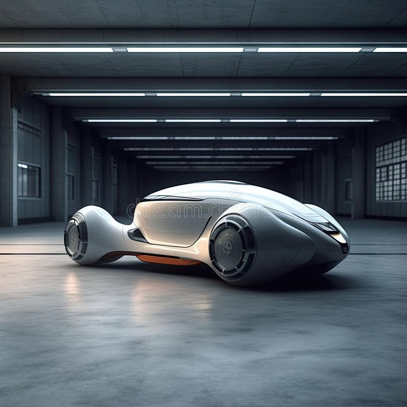 Conceptual Design of a Futuristic Vehicle. Stock Illustration ...