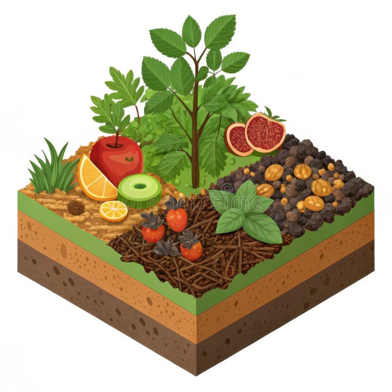 A Conceptual Design of a Garden Plot with Compost Layers, Surrounded by ...