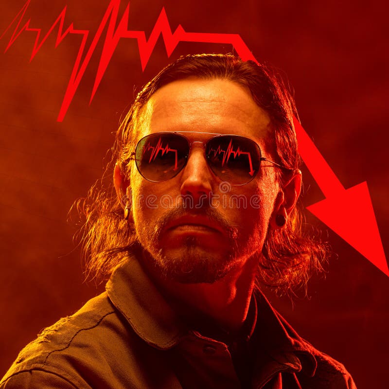 Conceptual Design. Man with Heartbeat Waveform and Arrow Drop Behind ...