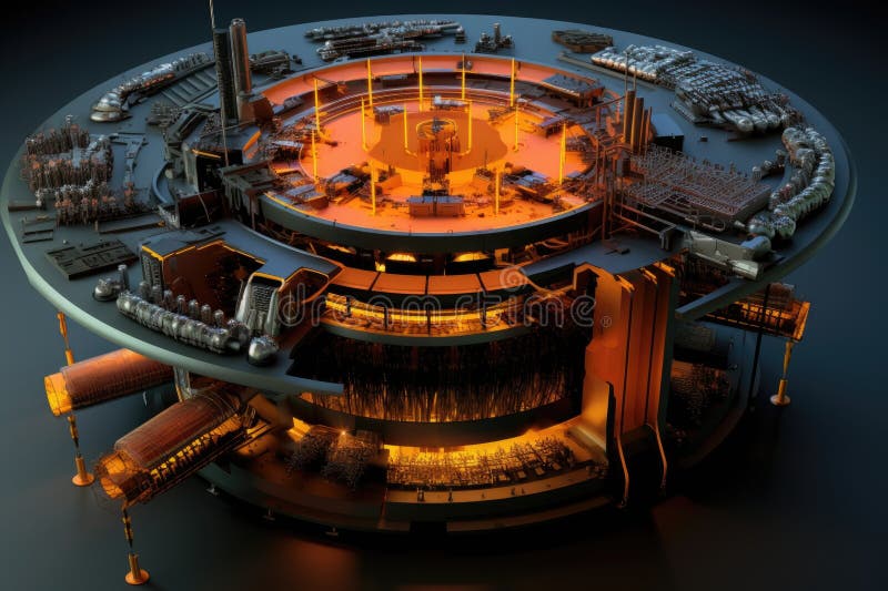 Conceptual Diagram of Nuclear Battery Structure Stock Photo - Image of ...