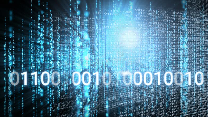 Abstract Futuristic Electronic Circuit Board with Binary Code, Neural ...