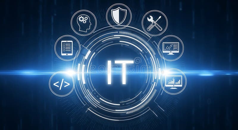 Conceptual Digital Illustration Showing the it Abbreviation with ...