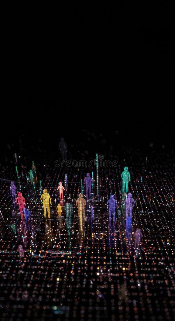 Digital Pixels Evolved Consciousness Micro Civilization Computer Screen ...