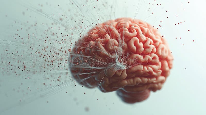 Exploding Brain with Neural Connections. Generated AI Stock ...