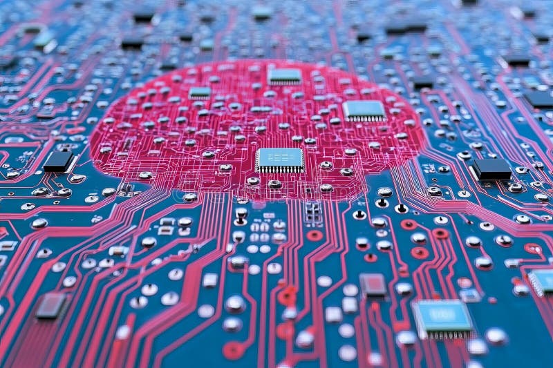 Conceptual Digital Rendering of a Pink Microchip Shaped Like a Human ...