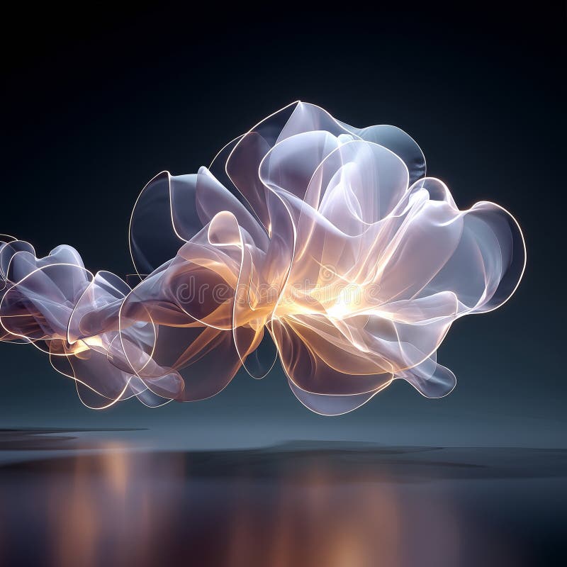 Floating Abstract Glowing Shapes Representing Human Emotions and ...