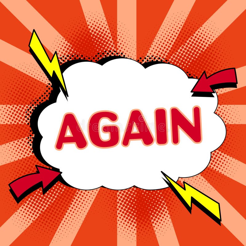 Conceptual Display Again. Business Showcase Repeating Something Once ...