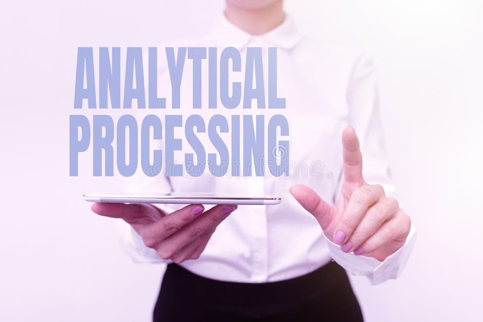 Conceptual Display Analytical Processing. Word Written on Easily View Write Reports Data Mining ...
