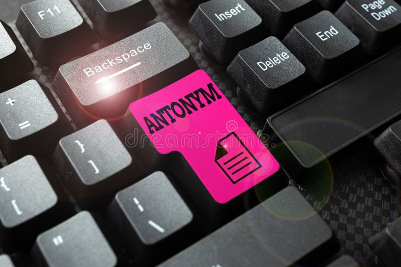 Sign Displaying Antonym. Business Overview Word or Phrase Whose Meaning ...