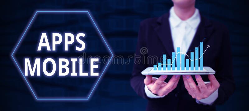 Conceptual Display Apps Mobile. Business Overview Computer Program Designed To Run on Phone Hand ...
