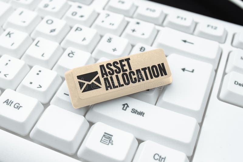 Allocation Word on Wooden Block. Flat Lay View on Blue Background Stock ...