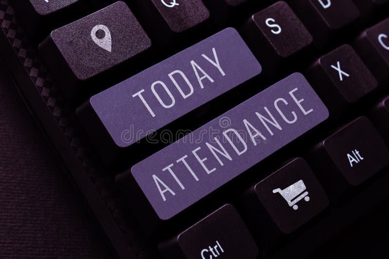 Handwriting Text Attendance. Business Approach Going Regularly Being ...