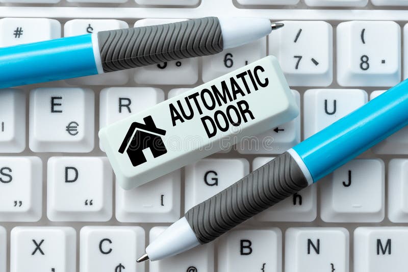 Conceptual Display Automatic Door. Word for Opens Automatically when ...