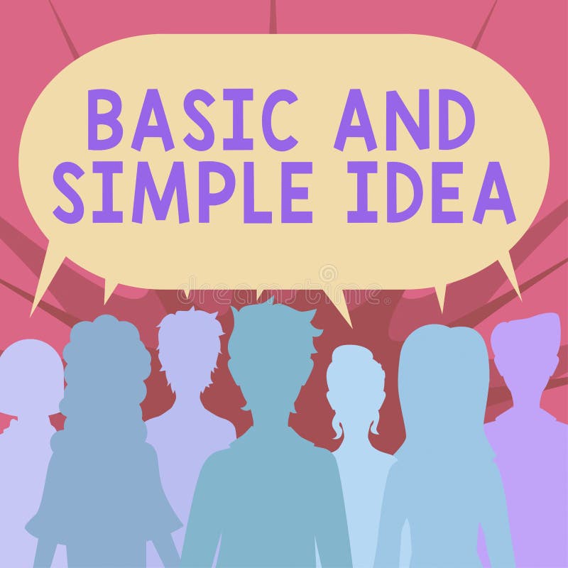 Conceptual Display Basic and Simple Idea. Business Concept Plain Mental ...