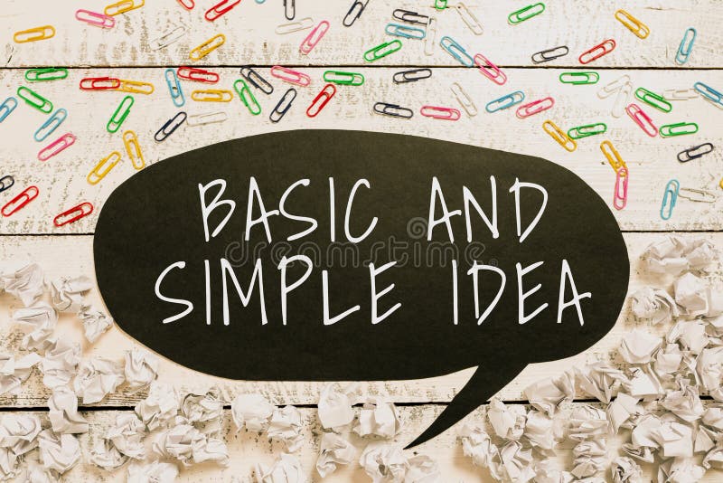 Conceptual Display Basic and Simple Idea. Business Idea Plain Mental ...