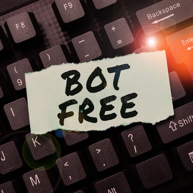 Conceptual Display Bot Free Word Written On A Computer Program That