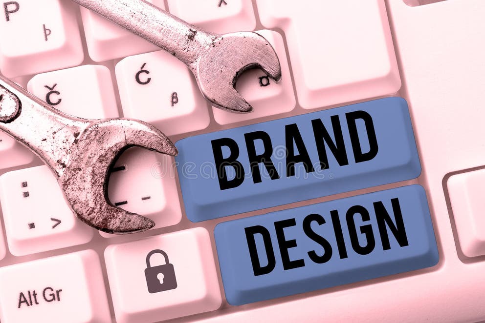 Conceptual Display Brand Design. Word for Visual Elements that Make Up ...