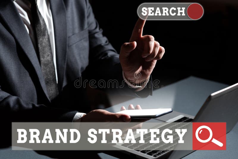 Text Sign Showing Brand Strategy. Business Overview Longterm Plan ...