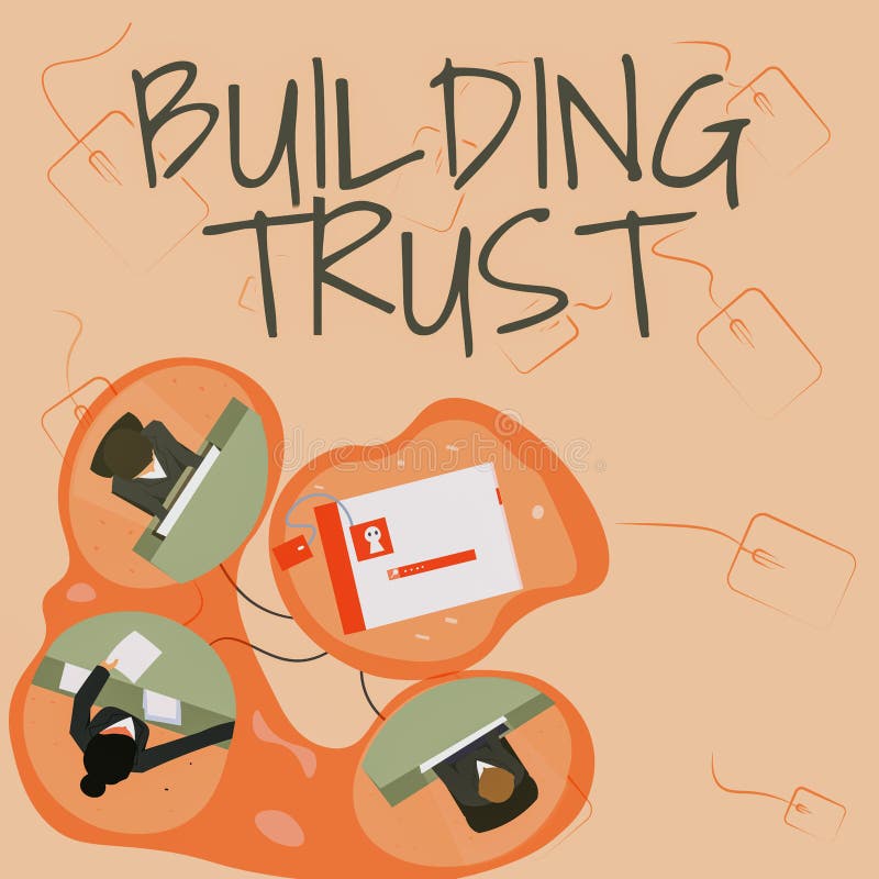 Conceptual Display Building Trust. Business Idea Activity of Emerging ...