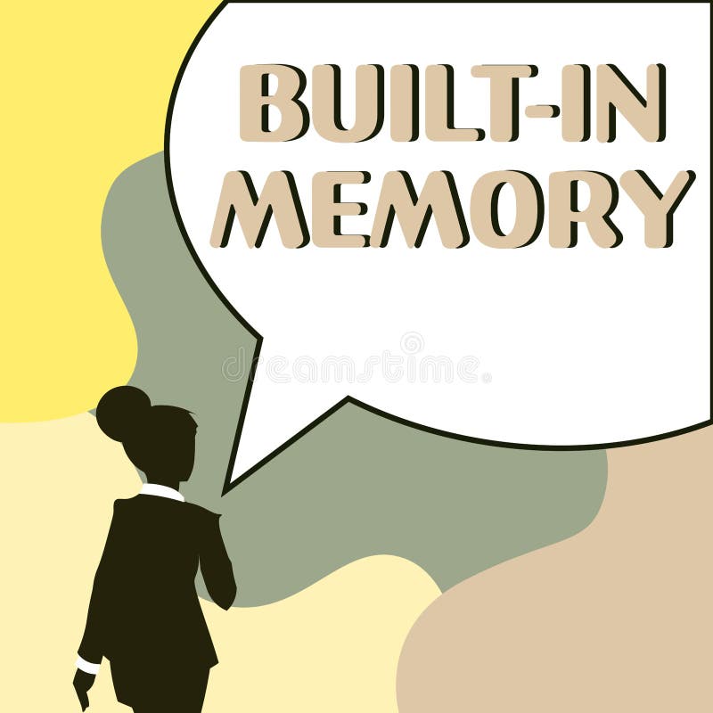 Text Sign Showing Built in Memory. Internet Concept Device or Feature ...